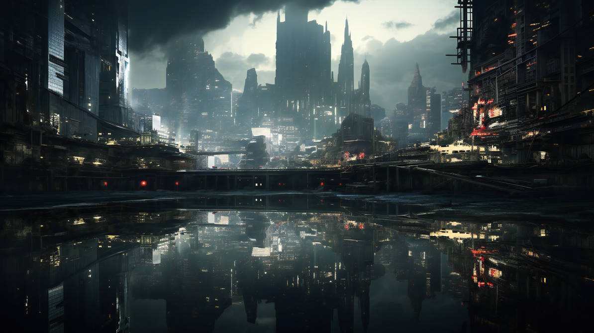 Dark noir cyberpunk city. by BergionStyle on DeviantArt Dark noir cyberpunk city. by BergionStyle on DeviantArt