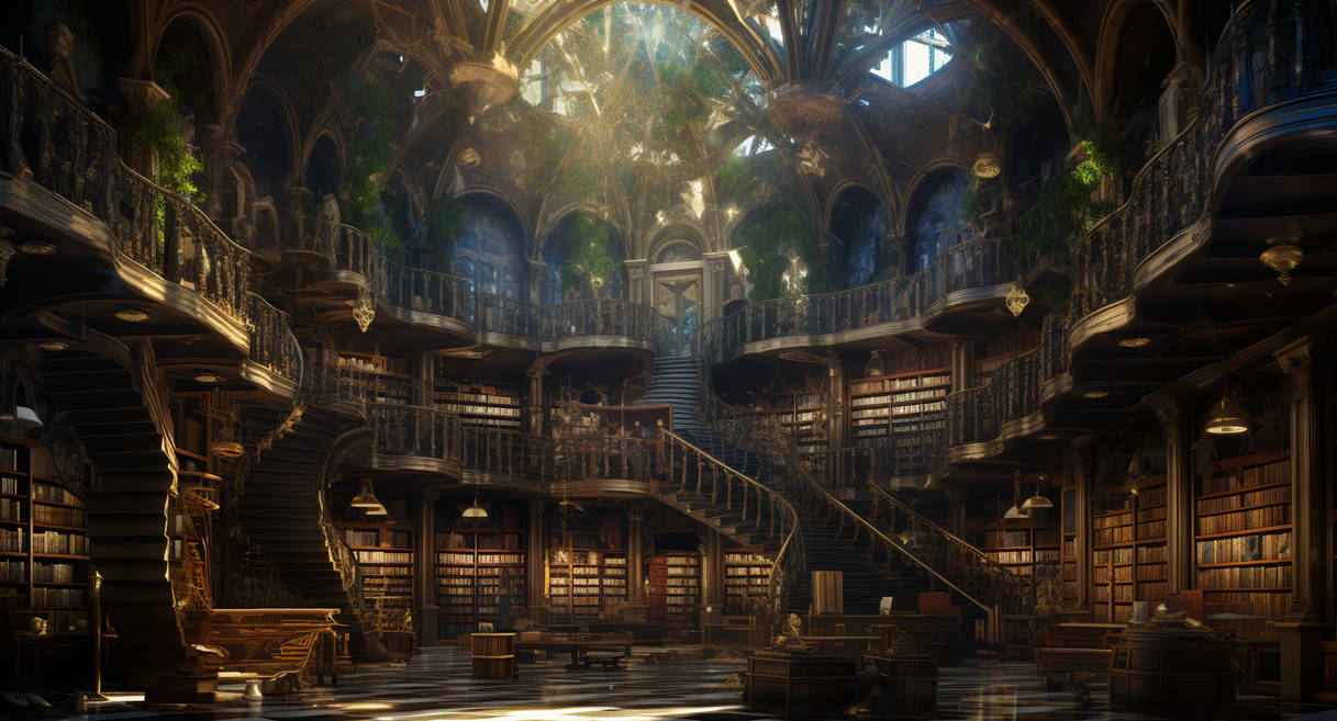 Elven library. by BergionStyle on DeviantArt Elven library. by BergionStyle on DeviantArt