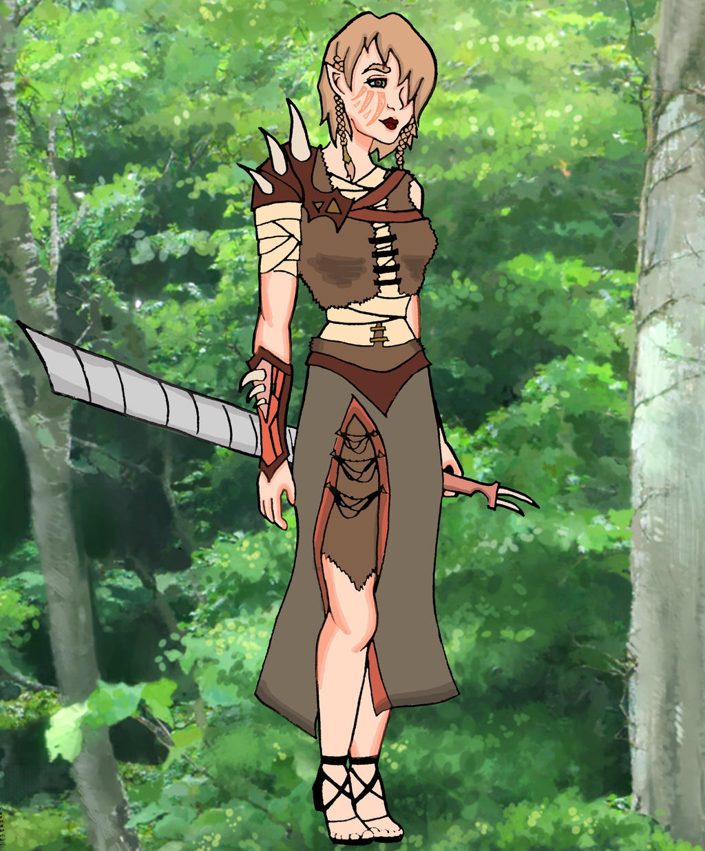 Warrior Elf By Tsubaki2021 On Deviantart