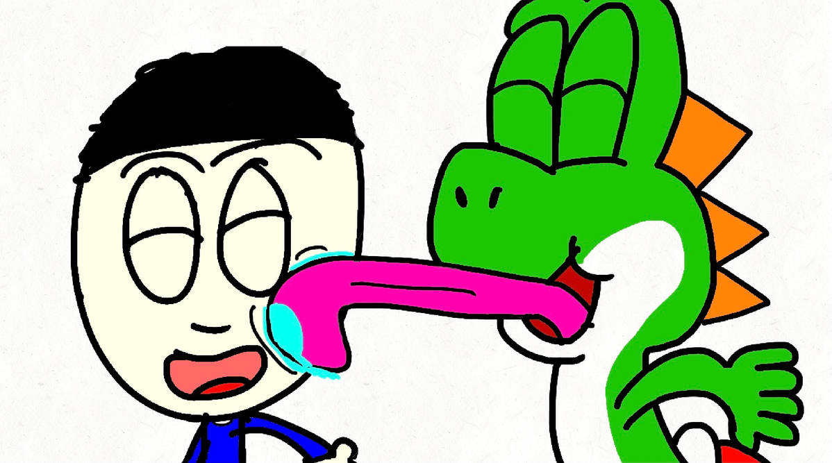 Yoshi Licks Ryan By Ryanrad122 On Deviantart