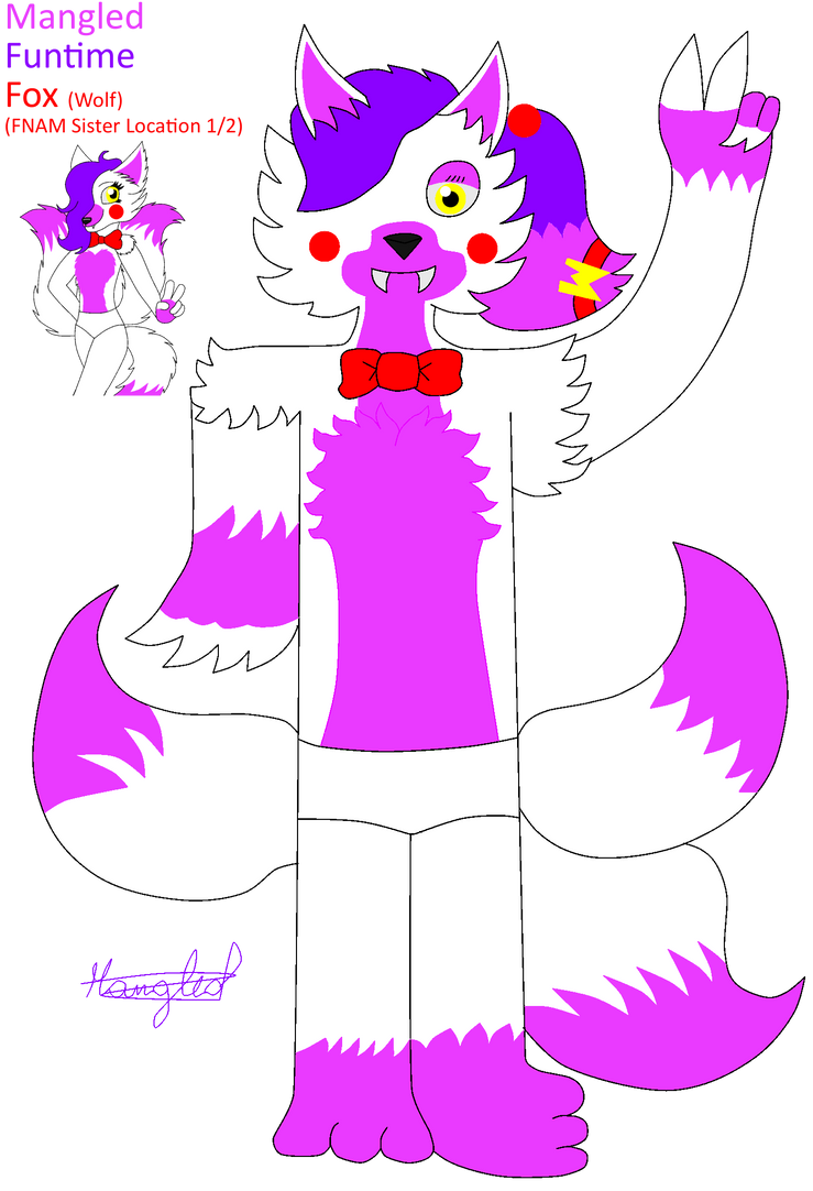 Mangled Funtime Fox Fnafoc By Mangled The Wolf On Deviantart
