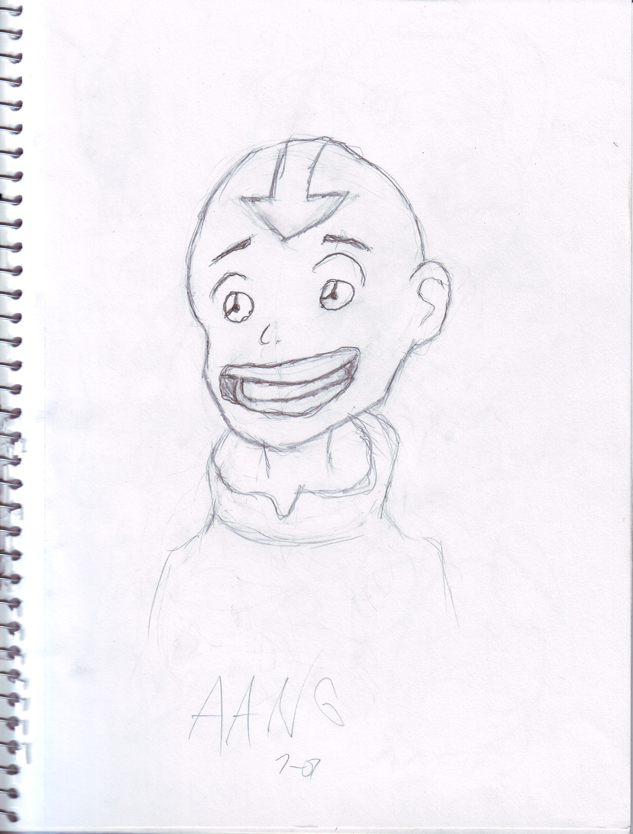 Aang Sketch by MenacingSpoon on DeviantArt