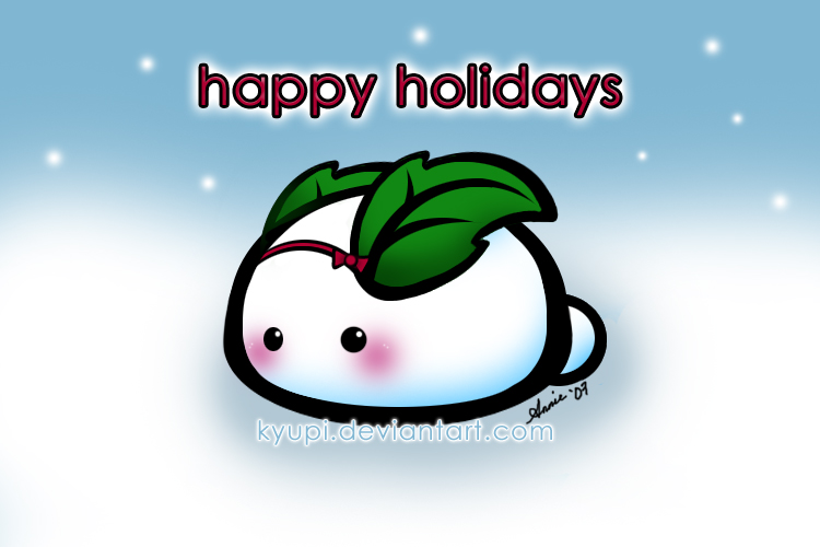 Holiday Snow Bunny by kyupi on DeviantArt