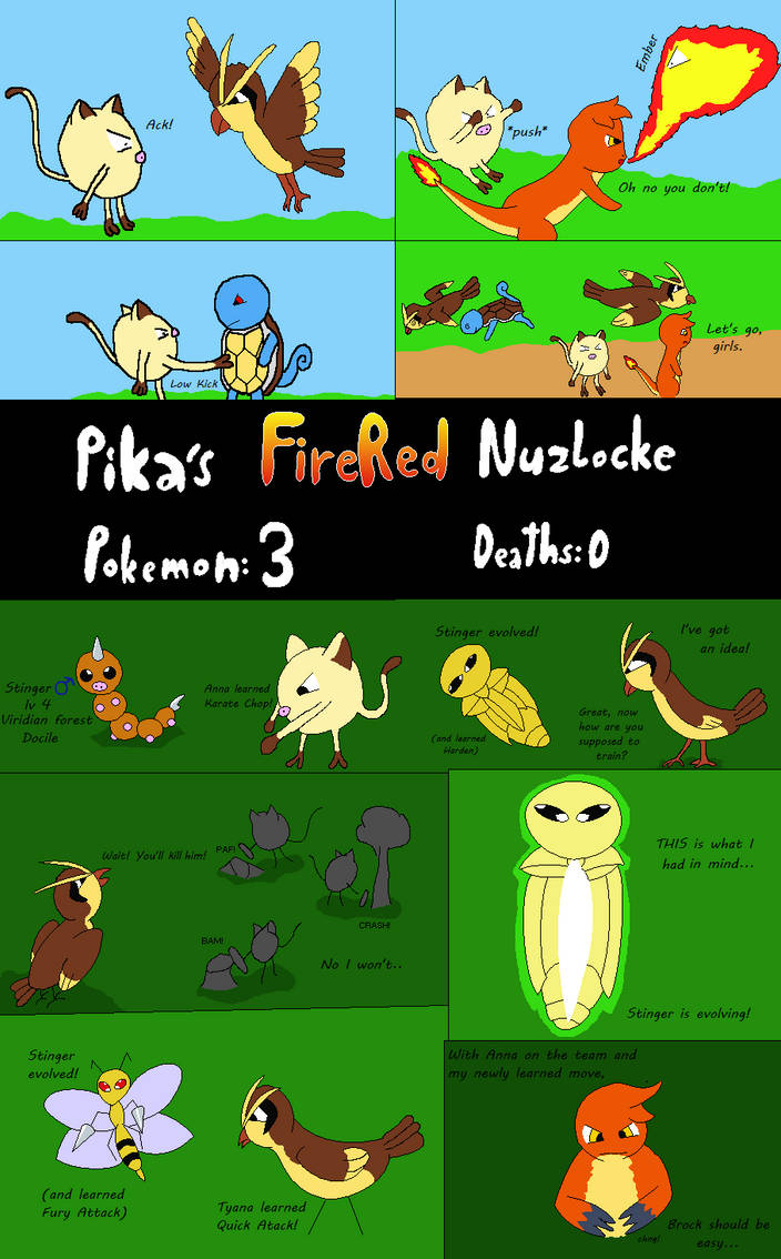 Pikas Fire Red Nuzlocke Page 2 By Foxypika On Deviantart