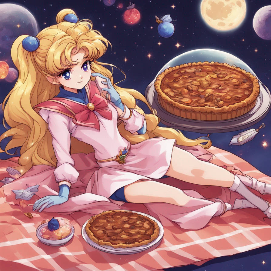 Sailormoon Laying Down On A Pinic Blanket On The M By Rosemoon2021 On Deviantart
