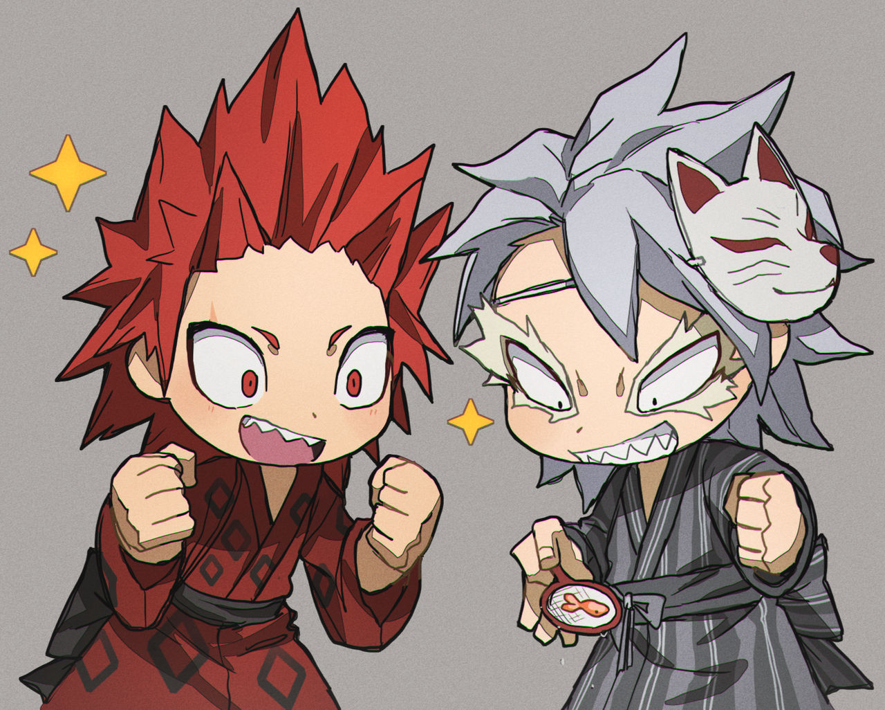 Kirishima And Tetsutetsu By Voidragonart On Deviantart