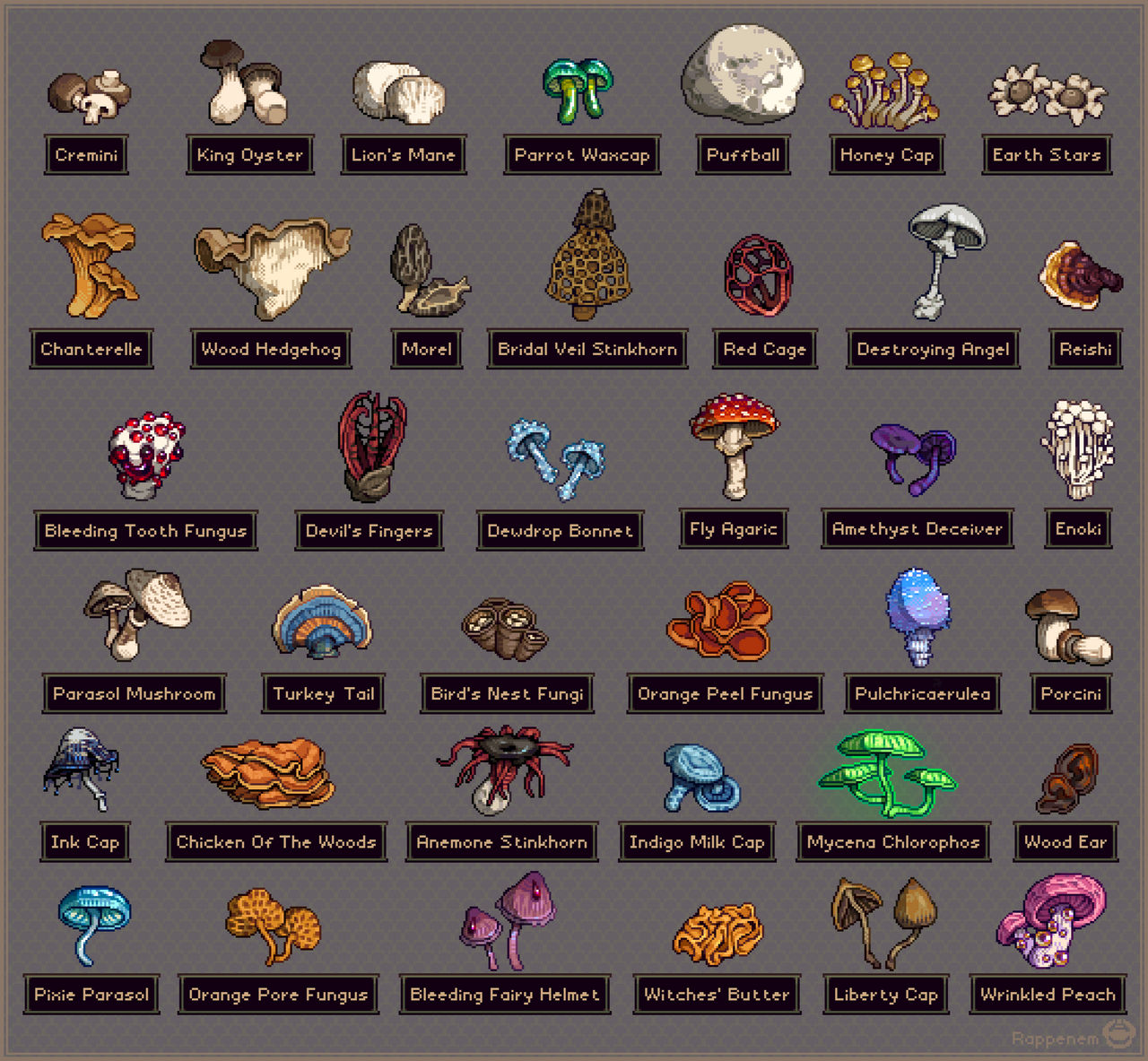 Mushroom Sprite Collection By Rappenem On Deviantart