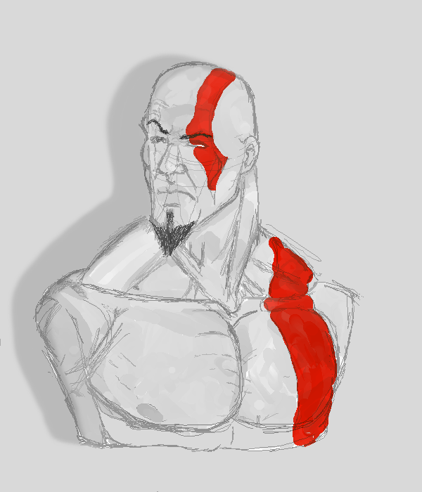 kratos sketch by usagichi102388 on DeviantArt