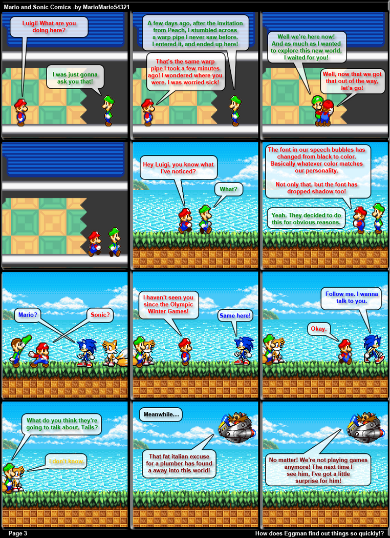 Mario And Sonic Comics Page 3 By Mariomario54321 On Deviantart