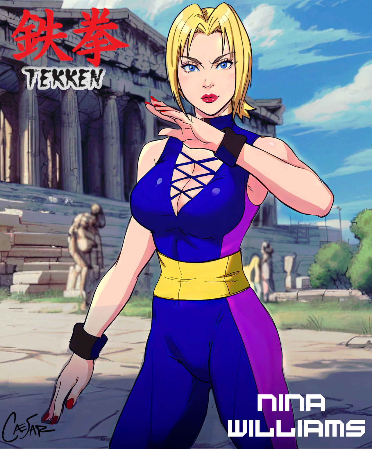 Tekken 1 Nina Williams By Criticalart64 On Deviantart