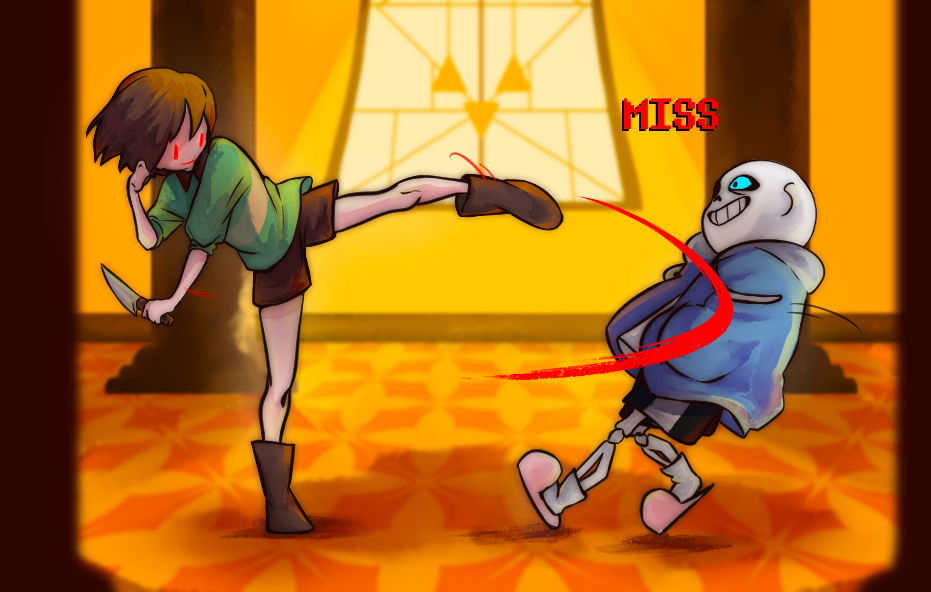 Chara Vs Sans Undertale By Dolls Arts On Deviantart