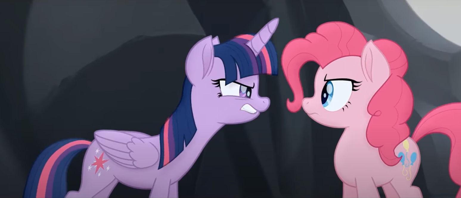 Twilight And Pinkie Pie Arguing By Hyenari6296 On Deviantart