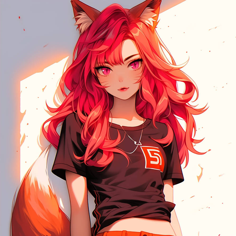 Cheems Fox Girl With Vibrant Orange Hair Bb958128 By Ameliafirefox On Deviantart