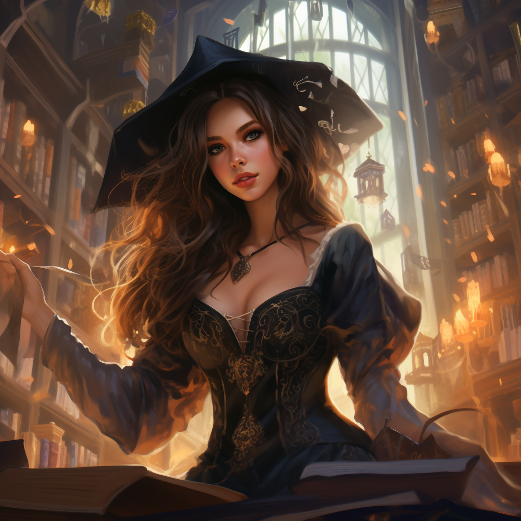 Amelia Sexy Witch Surrounded By Arcane In A Magica By Ameliafirefox On Deviantart