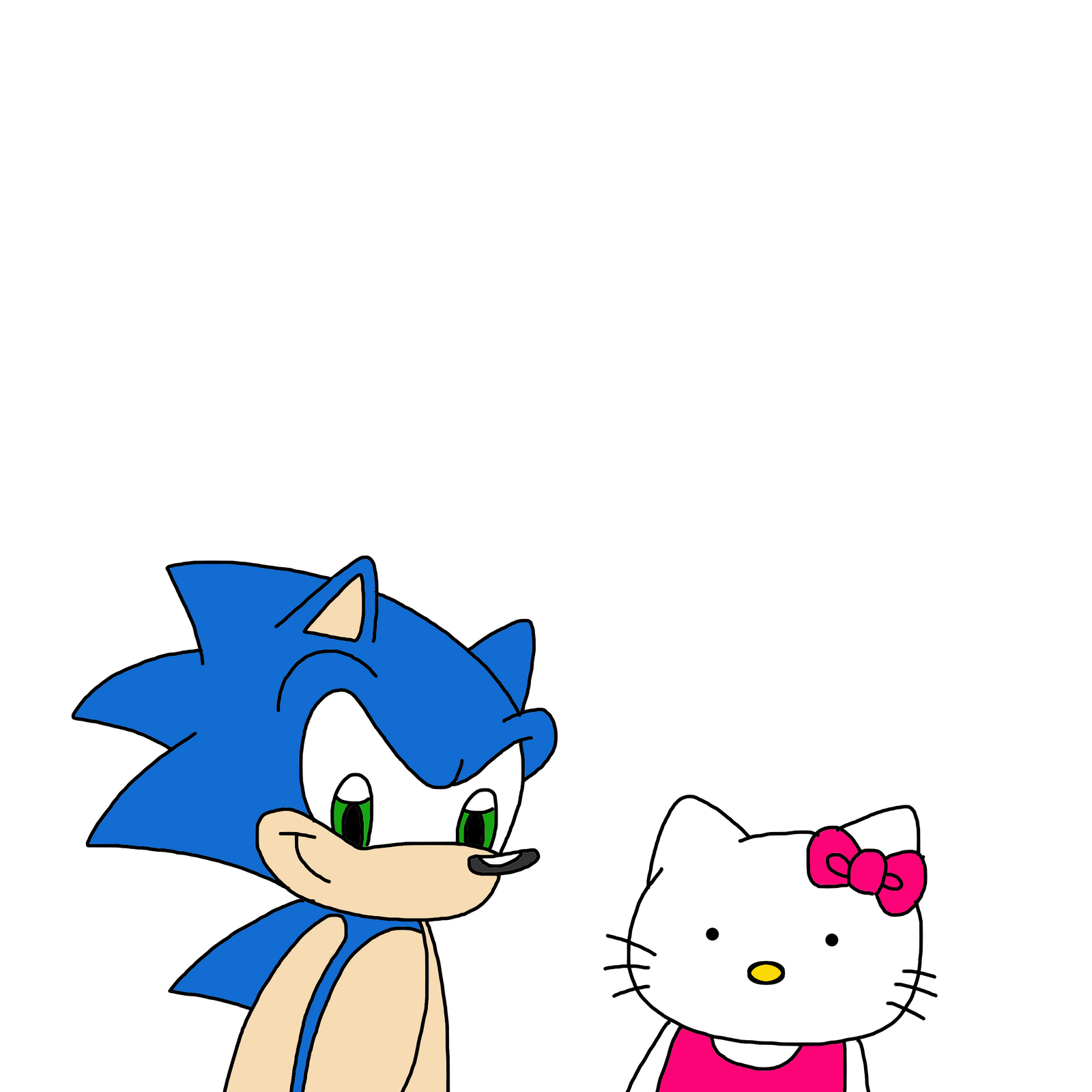 Sonic The Hedgehog And Hello Kitty By Ultra Shounen Kai Z On Deviantart