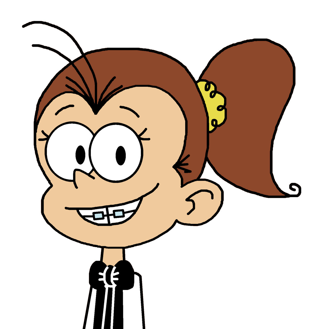 Luan Loud With White Shirt Bowtie And Waistcoat By Ultra Shounen Kai Z