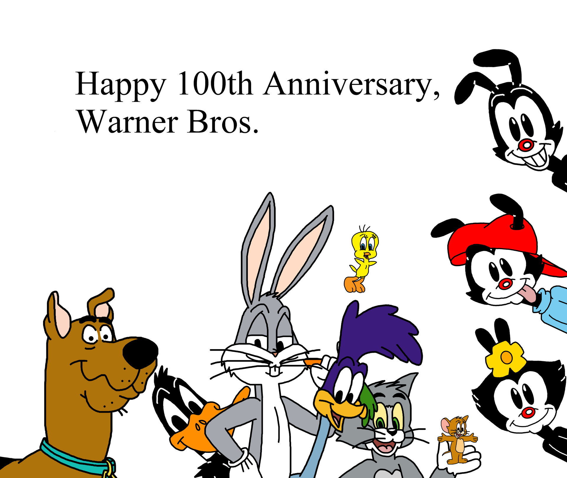 Happy 100th Anniversary Warner Bros By Ultra Shounen Kai Z On Deviantart