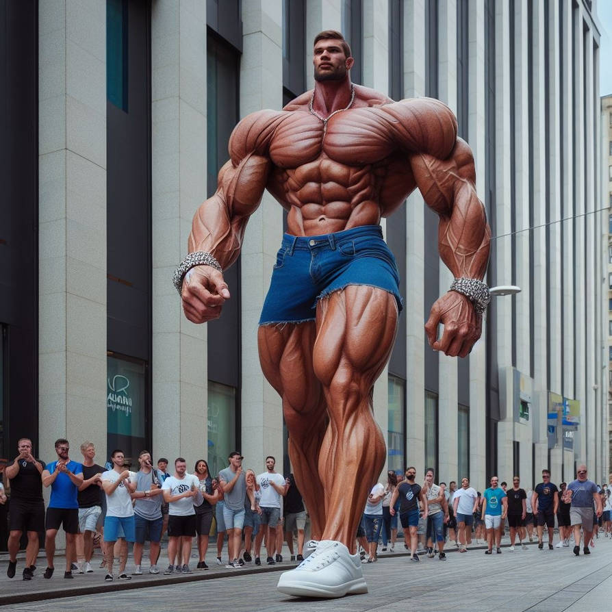 Muscle Giant Is Admired By All Residents By Ai Muslephantasies On