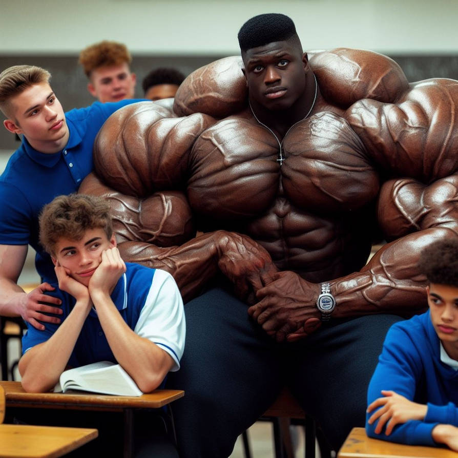 We Love Our New Huge Muscled Black Classmate By Ai Muslephantasies On