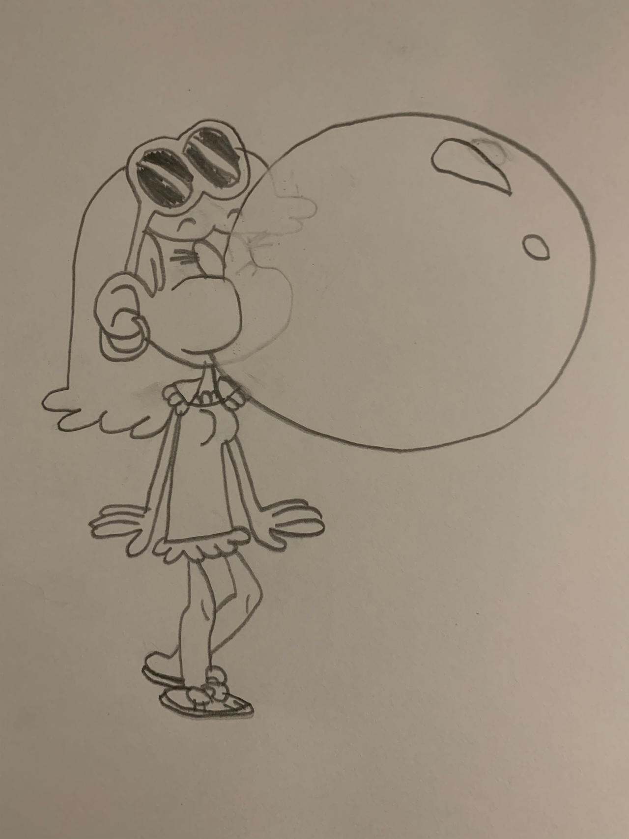 Leni Loud Big Bubblegum Bubble By Greg10ory On Deviantart