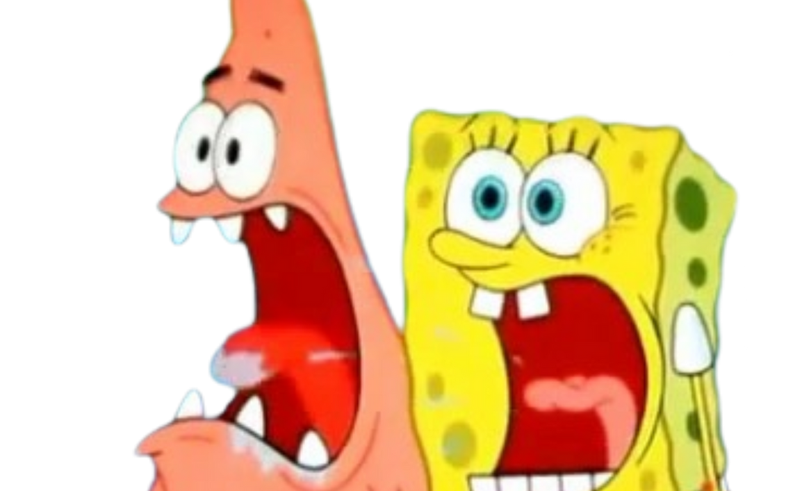 Spongebob And Patrick Screaming By Dracoawesomeness On Deviantart