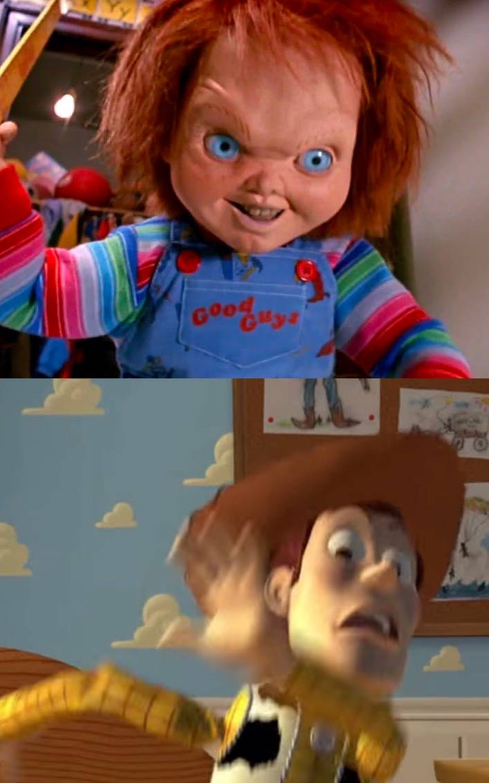 Chucky Scares Woody By Dracoawesomeness On Deviantart