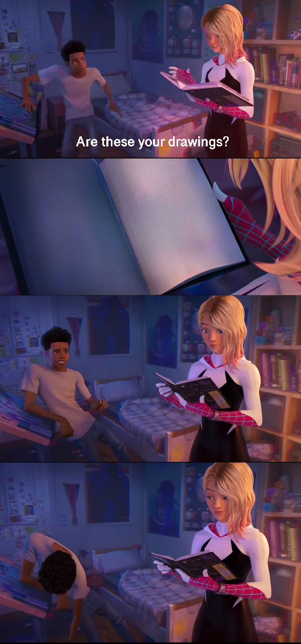 Gwen reacts to miles drawing of what by DracoAwesomeness on DeviantArt Gwen reacts to miles drawing of what by DracoAwesomeness on DeviantArt