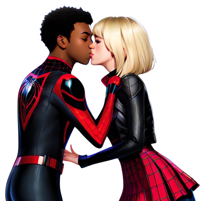 Miles Morales And Gwen Stacy By Dracoawesomeness On Deviantart