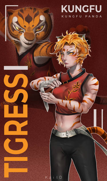 Kung Fu Panda Humanized Tigress In Watercolor By Seiya974631 On Deviantart