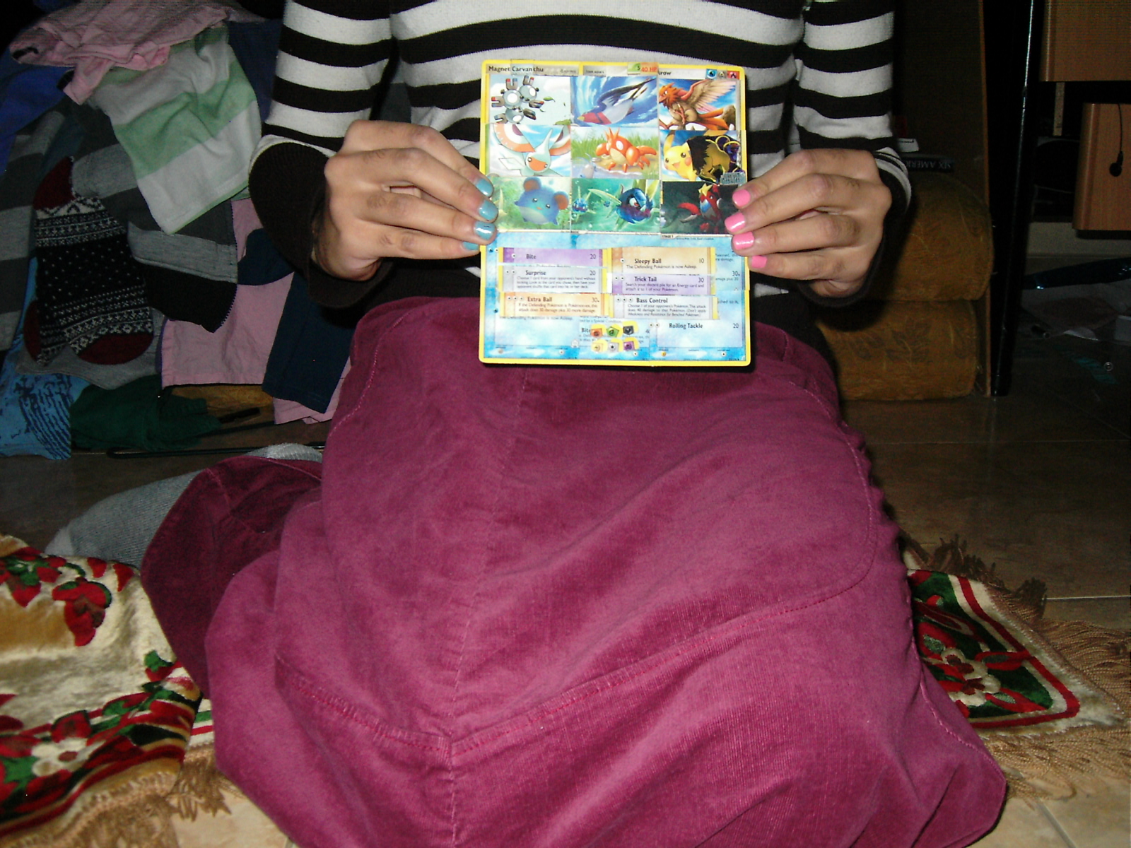 Me Holding Up My Ultimate Super Sexy Pokemon Card By Pinkbluebibliofreak On Deviantart