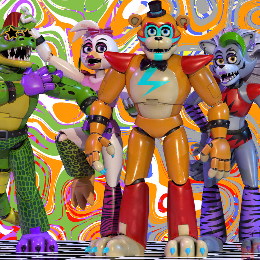 Fnaf Blender The Glamrocks By Mikol1987 On Deviantart