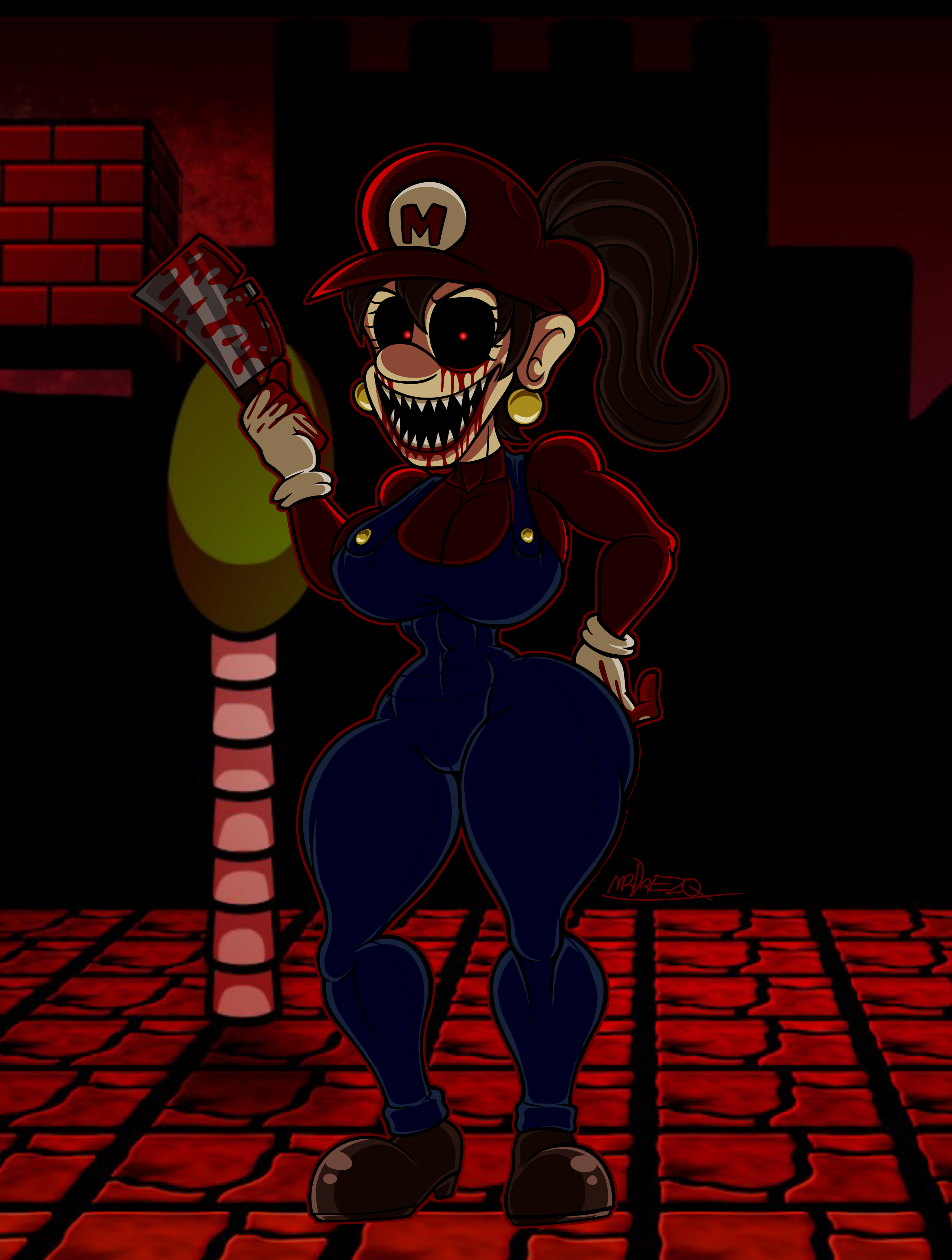 Mario Madness Genderswap 1 Mario Exe By Mrdrezq On Deviantart