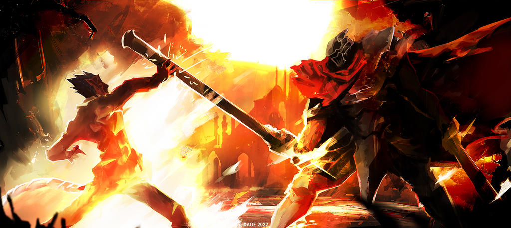 Aoe Momon Vs Jaldabaoth Overlord By Aoe Artofenvy On Deviantart
