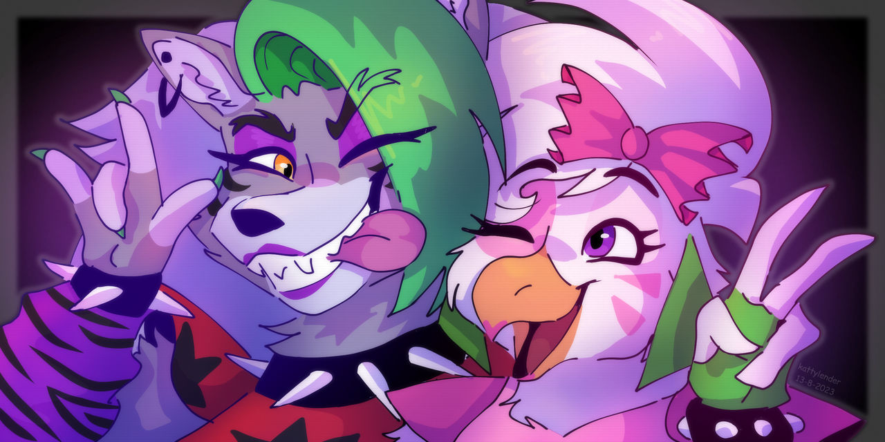 Roxy And Chica Selfie Fnaf By Kattylender On Deviantart