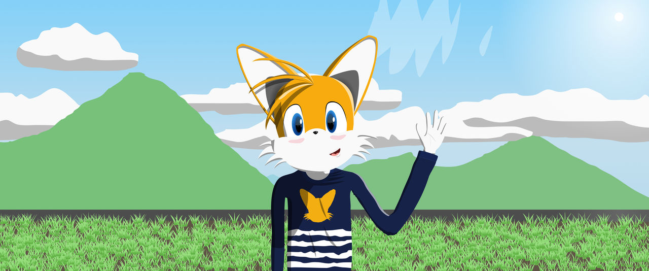 An Unfinished Svg Drawing Of Tails The Fox By Foxelbeton On Deviantart