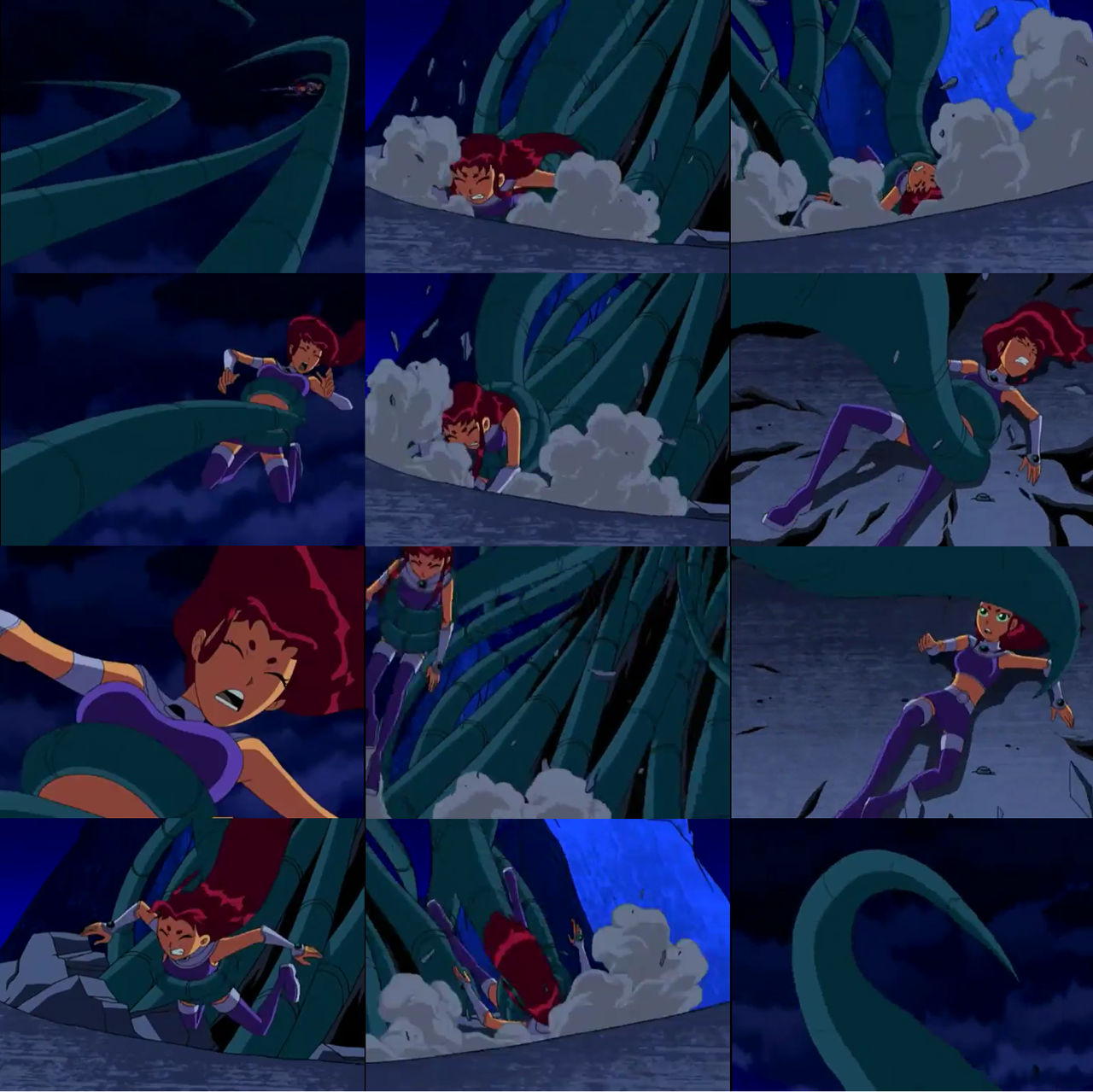 Starfire Vs Tentacles By Rollexe22 On Deviantart