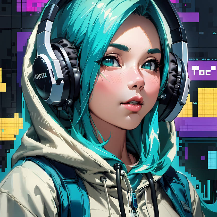 Project Pixelgirl Teal Portrait By Jaydiconart On Deviantart