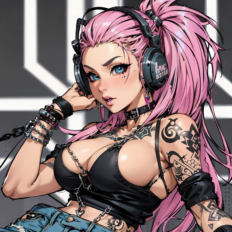 Punk Rock Badass Chick Iii By Jaydiconart On Deviantart