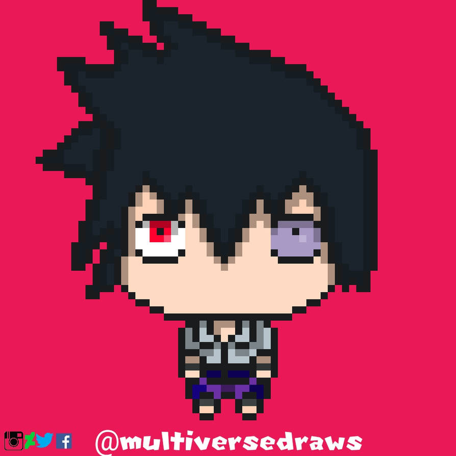 Sasuke Uchiha Pixel Art By Multiversedraws On Deviantart