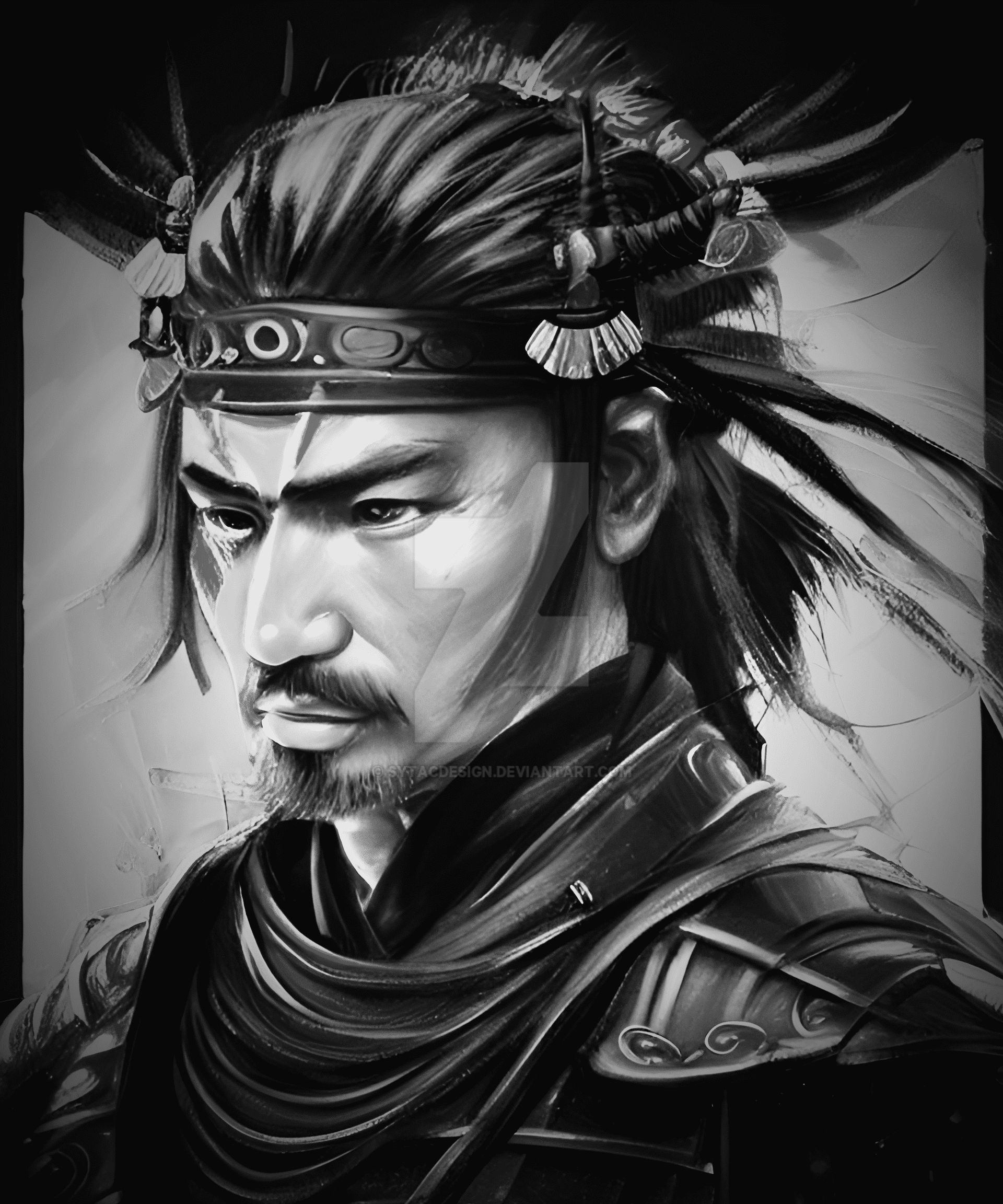 Proud Japanese Katana Warrior Japan Samurai Manga By Sytacdesign On