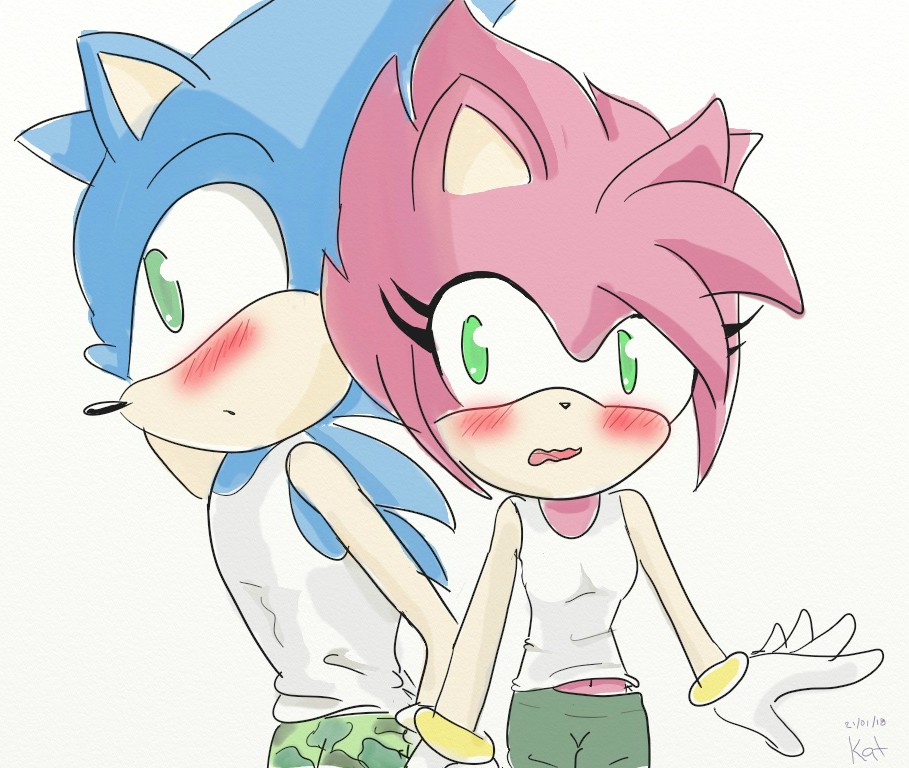 Sonic And Amy Gender Bender By Kat Dark Shadow On Deviantart