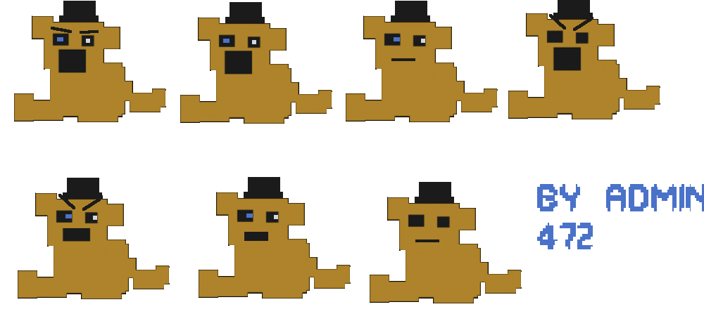 Golden Freddy Sprites By Admin472 On Deviantart