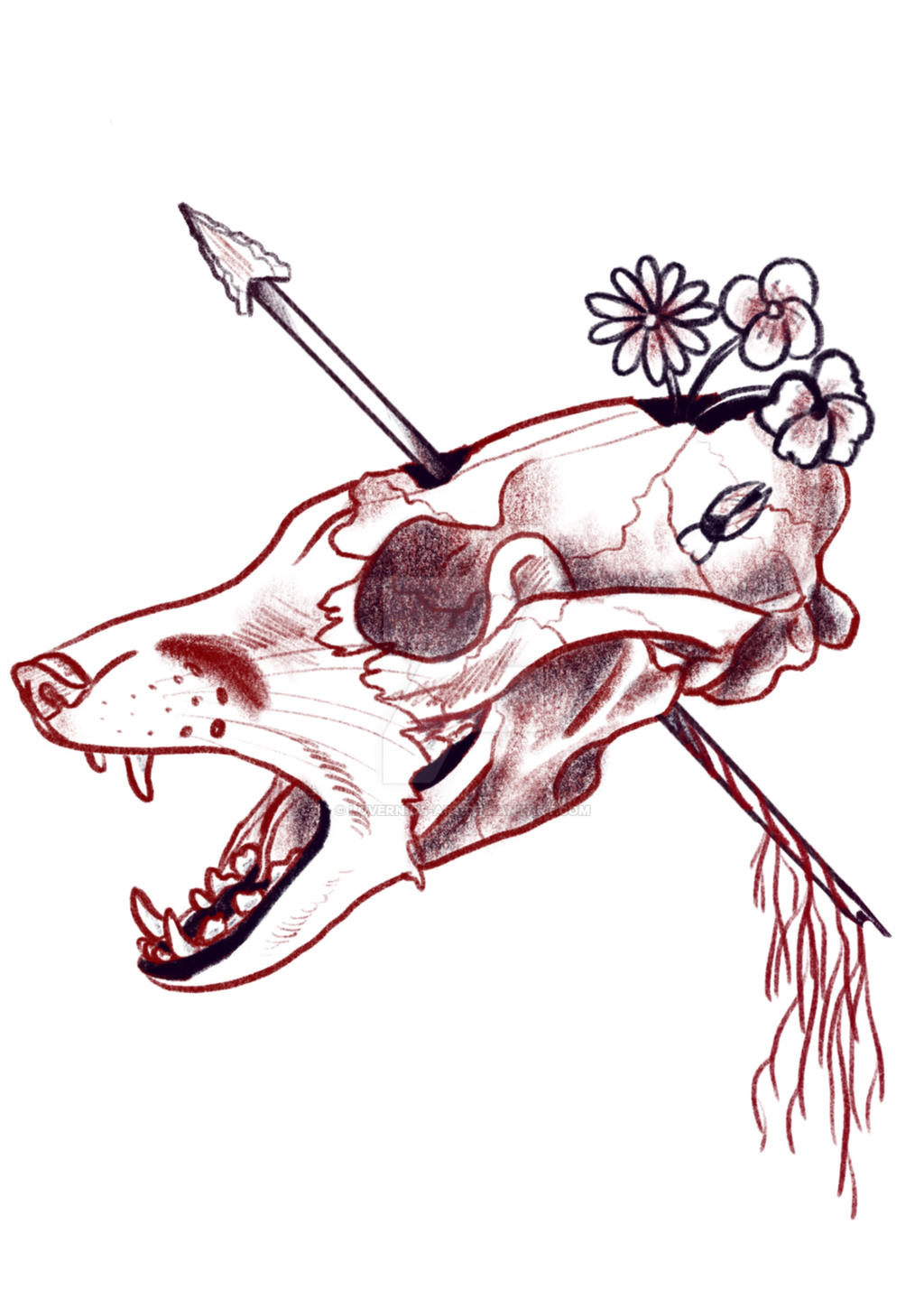 Fox Skull By Lovernios Art On Deviantart