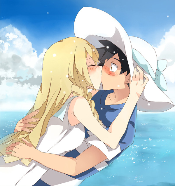 Ash X Lillie Kissing By Ashtonsatoshiketchum On Deviantart