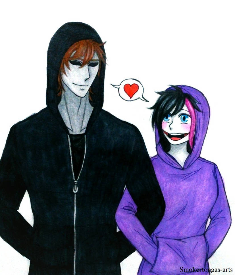 Creepypasta Eyeless Jack X Nina The Killer By Smokertongas Arts On