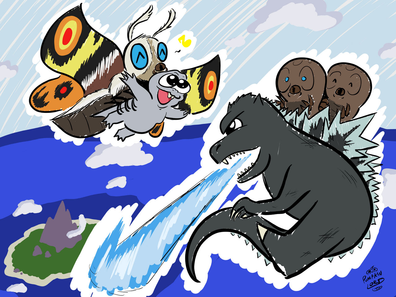 Mothzilla Sketch By Therealpumpkinlord On Deviantart