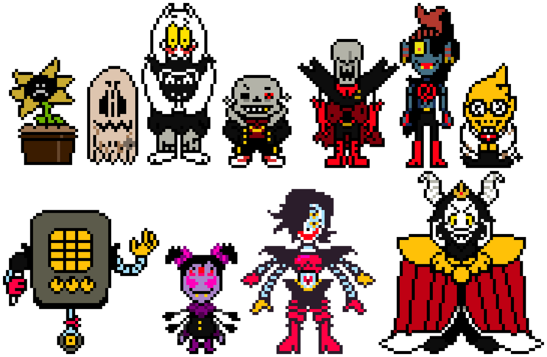 Underfell - Main cast overworld sprites by VolnarTheUnforgiving on ... Underfell - Main cast overworld sprites by VolnarTheUnforgiving on ...