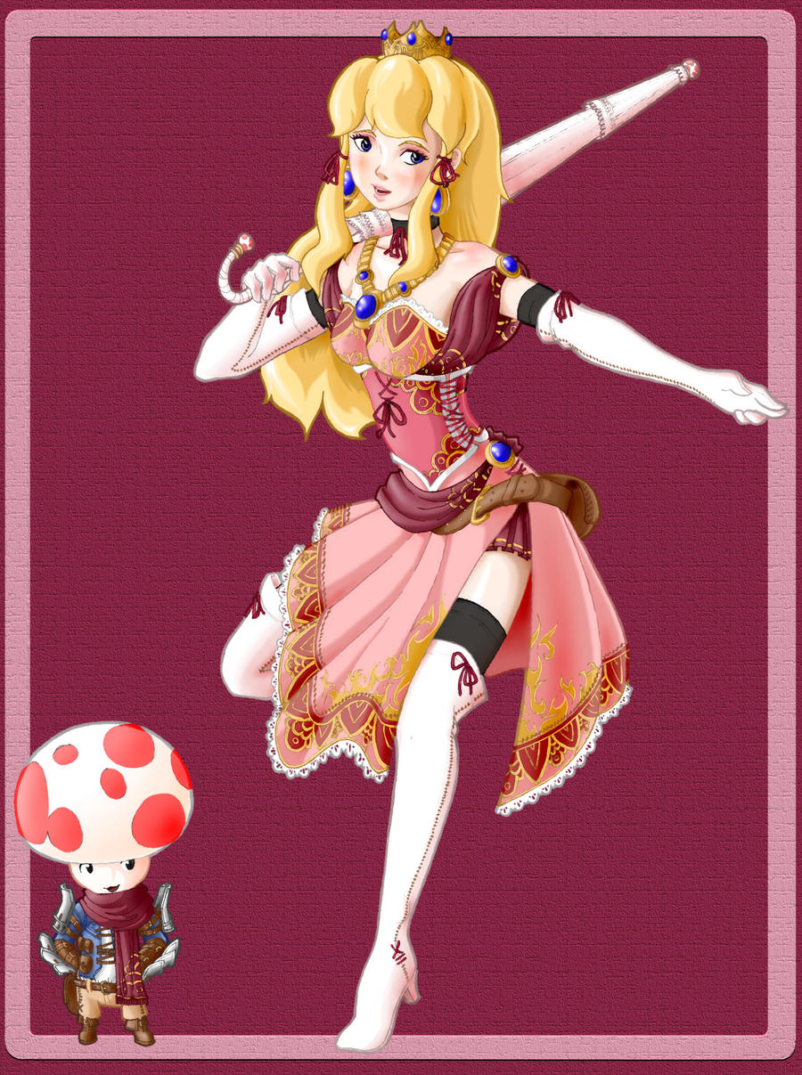 Peach and Toad by Kevichan on DeviantArt