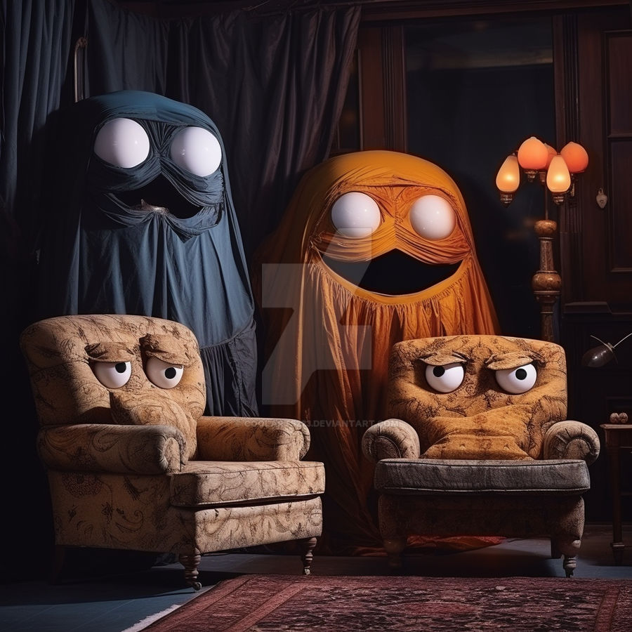 Furniture With Eyes Armchairs Have Faces By Coolarts223 On Deviantart