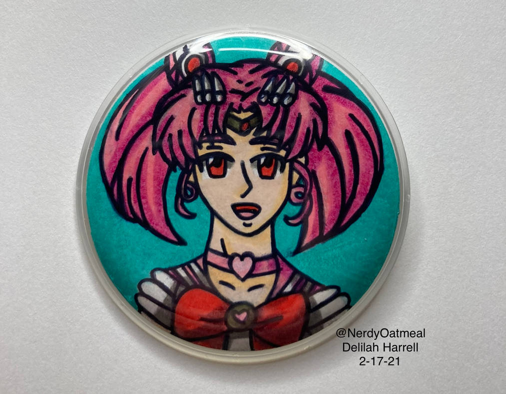 Sailor Mini Moon Badge By Nerdyoatmeal On Deviantart